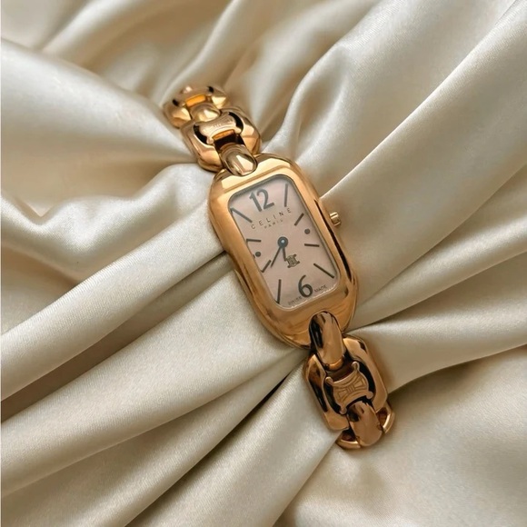 Celine | Accessories | Authentic Rare Vintage Celine Rose Gold Watch ...